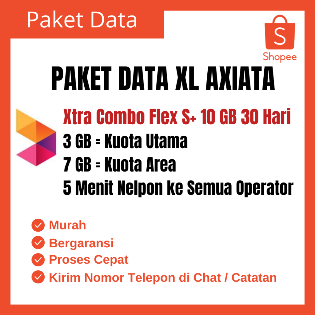 Jual Paket Data XL Xtra Combo Flex S+ 10 GB 30 Hari | Shopee Indonesia