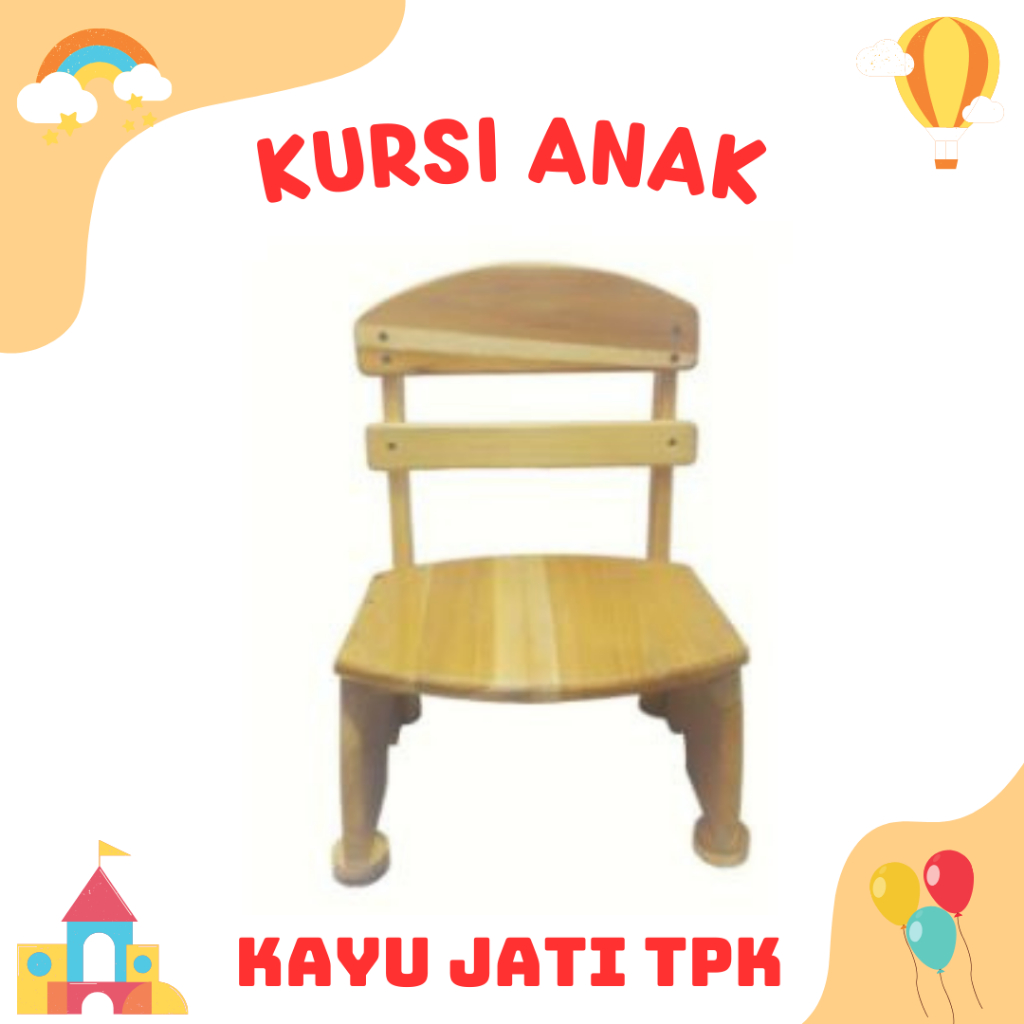 Jual Kursi anak TK kursi anak hommy kayu jati SJ04 | Shopee Indonesia
