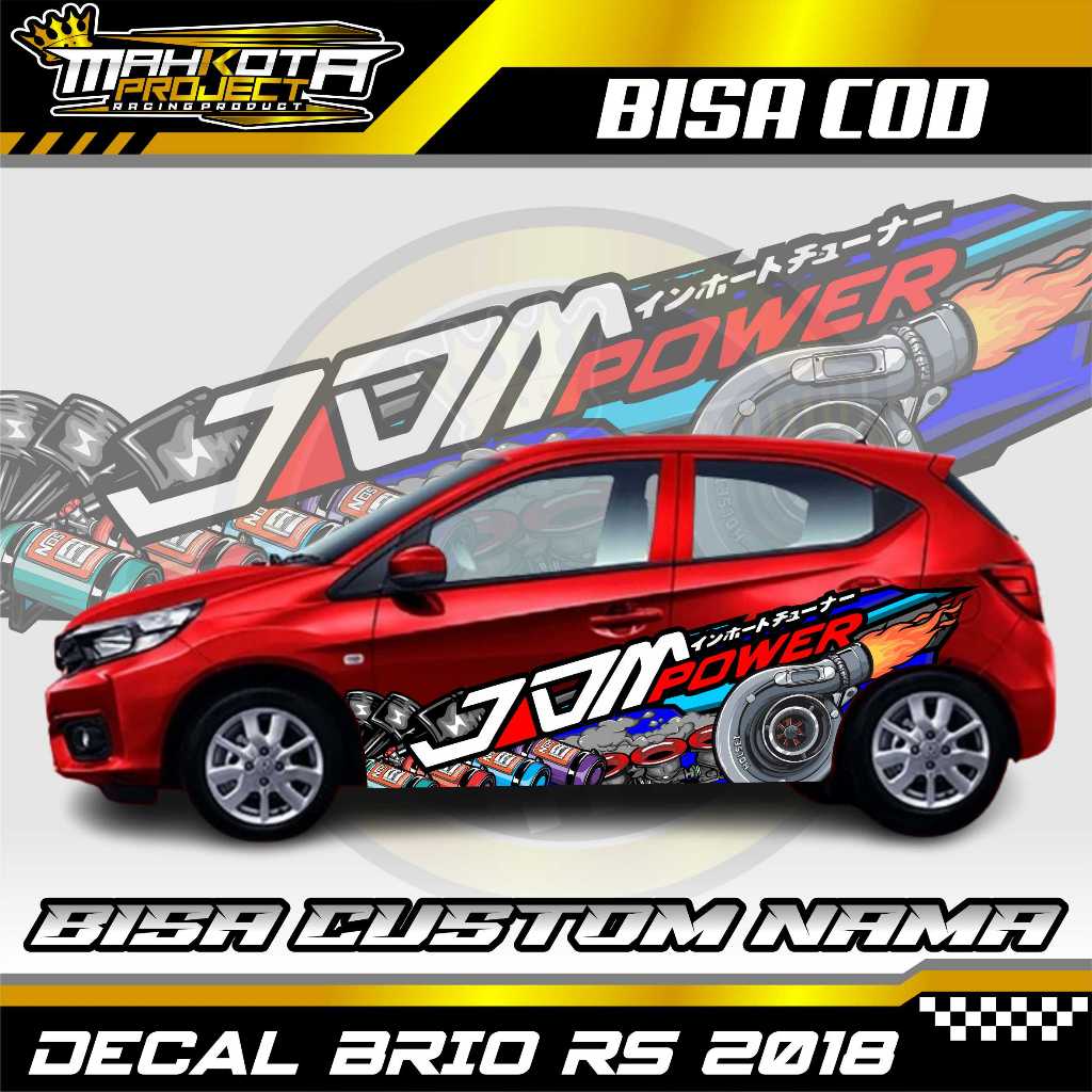Jual STRIPING DECAL VARIASI HONDA BRIO CUSTOM NAMA / DECAL VARIASI ...