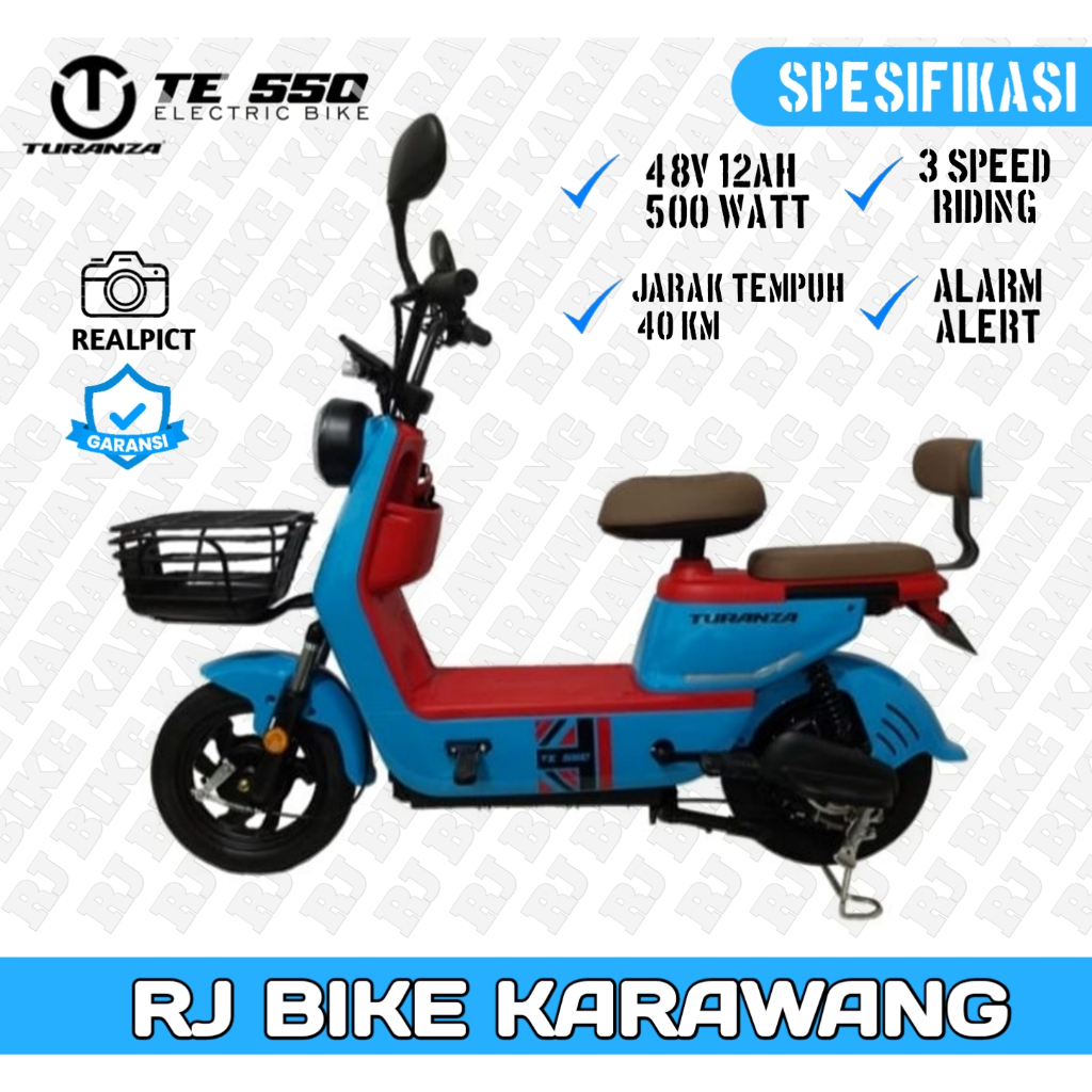 Jual SEPEDA LISTRIK E BIKE TURANZA TE 550 500WATT TE 520 GENIO ATTURA DAN ATTURA FL2 350WATT ...