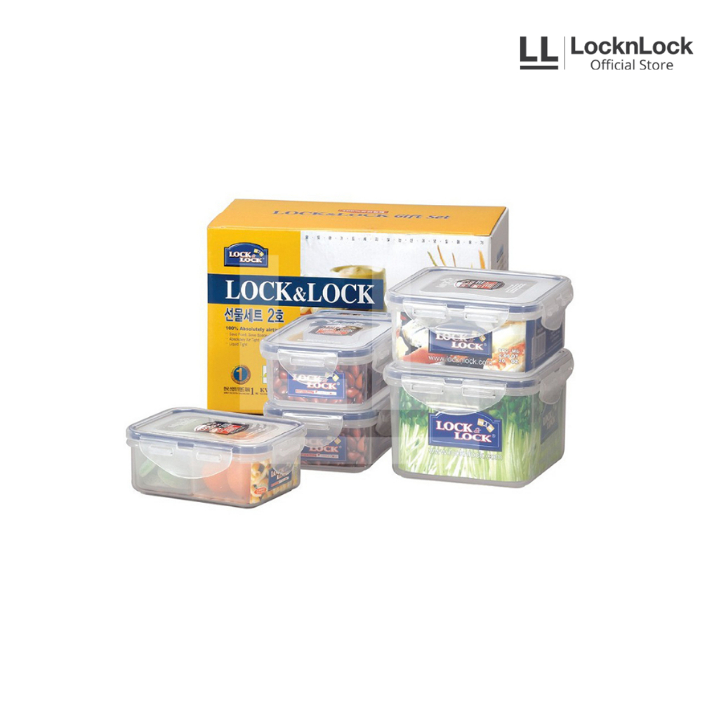 Jual LocknLock Classic Gift Set Kotak makan Isi 5 Pcs - HPL855GSS ...
