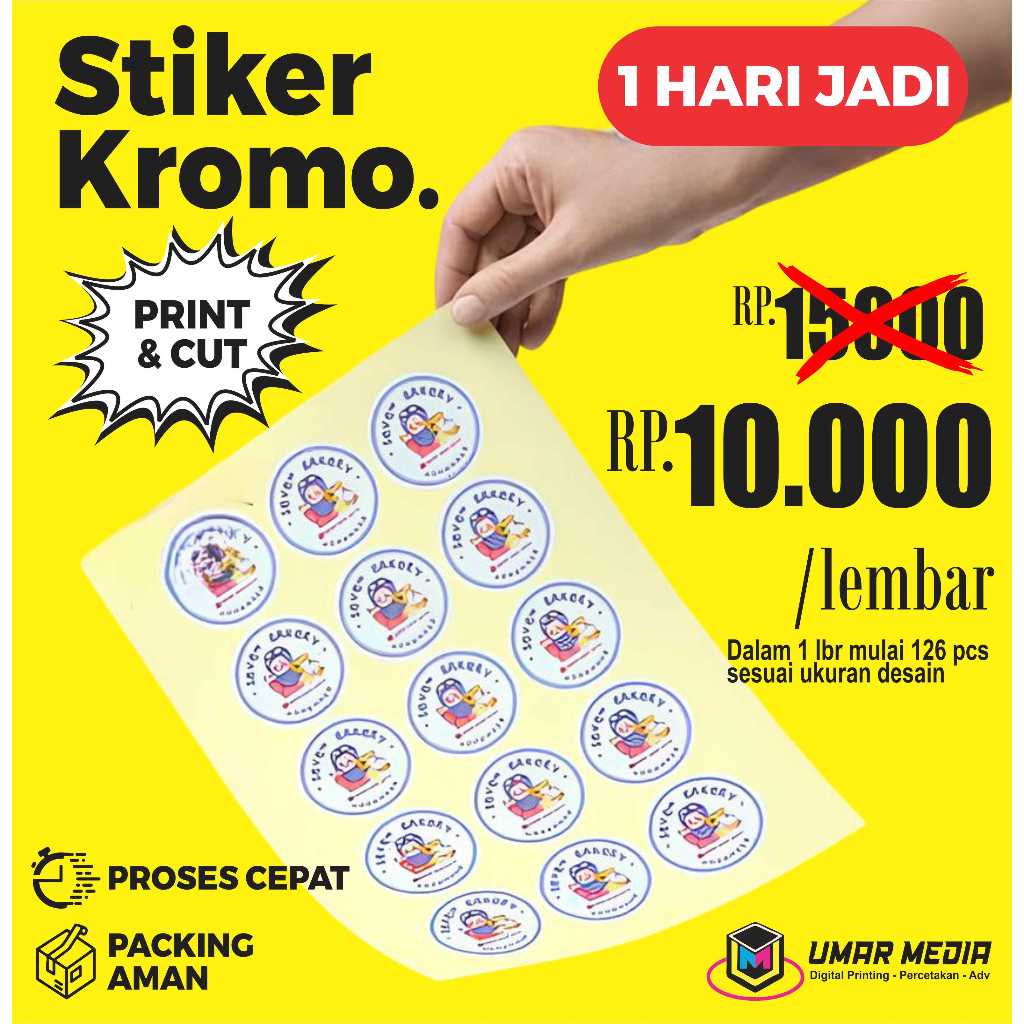 Jual Stiker Label Produk Bisa Custom Desain Stiker Sudah di cutting ...