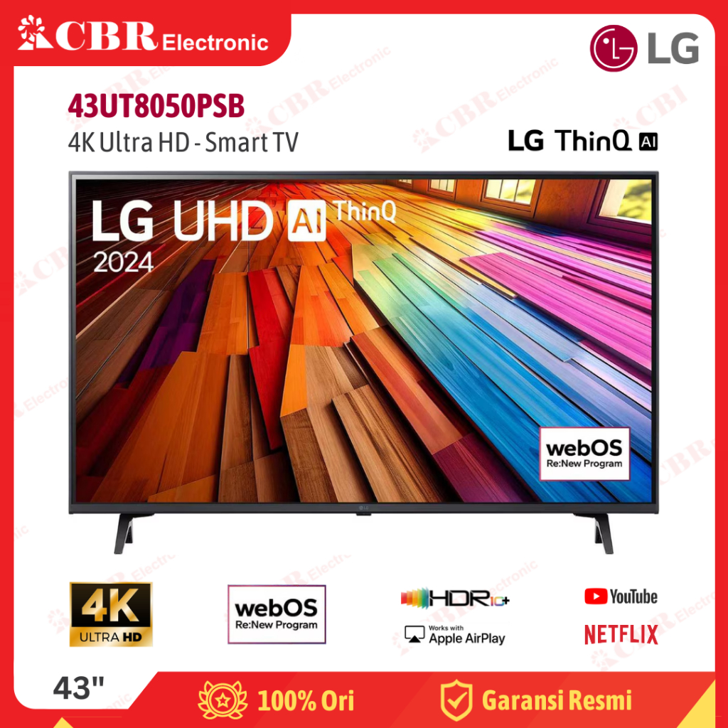 Jual TV LG 43 Inch LED 43UT8050PSB (4K UHD-Smart TV) | Shopee Indonesia