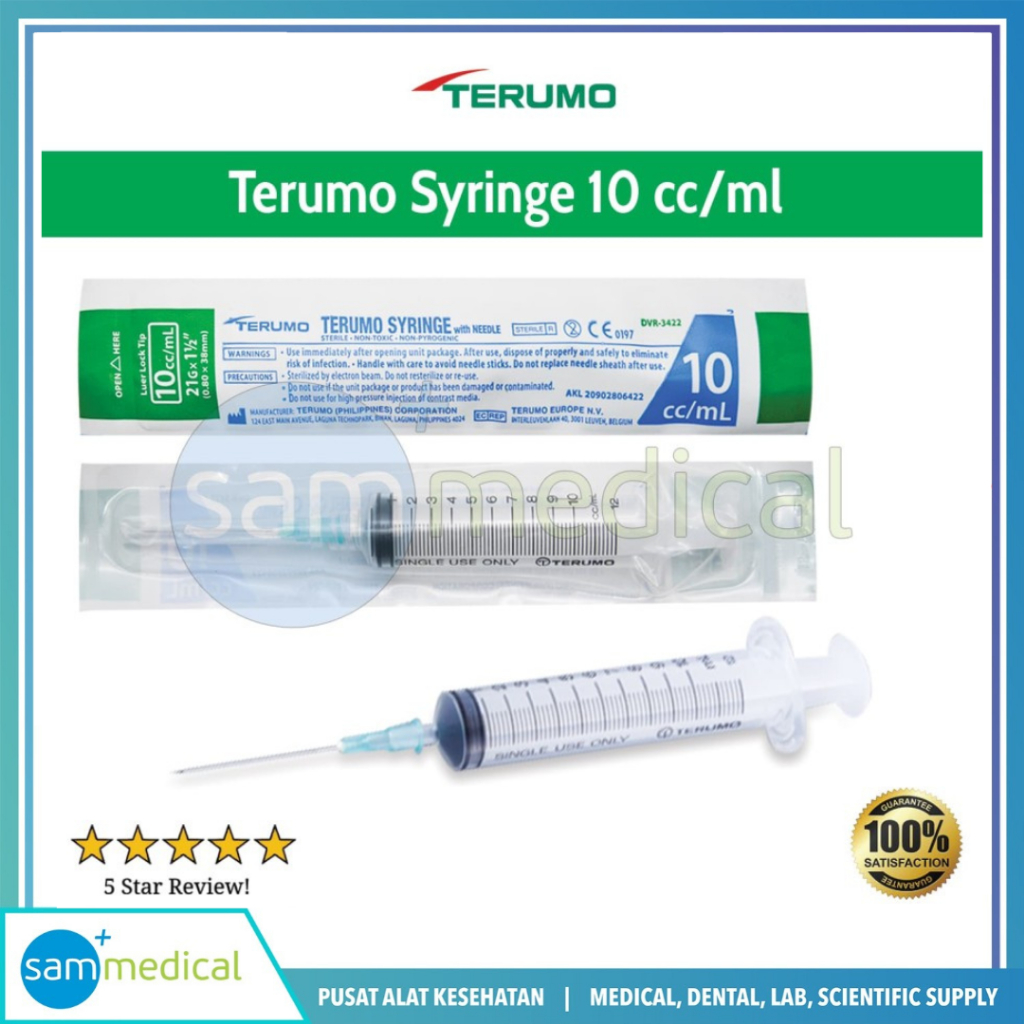 Jual Terumo Spuit + Needle Disposable - 10cc (PER 10 PCS ) / Syringe + Jarum - 10 cc / Suntikan ...