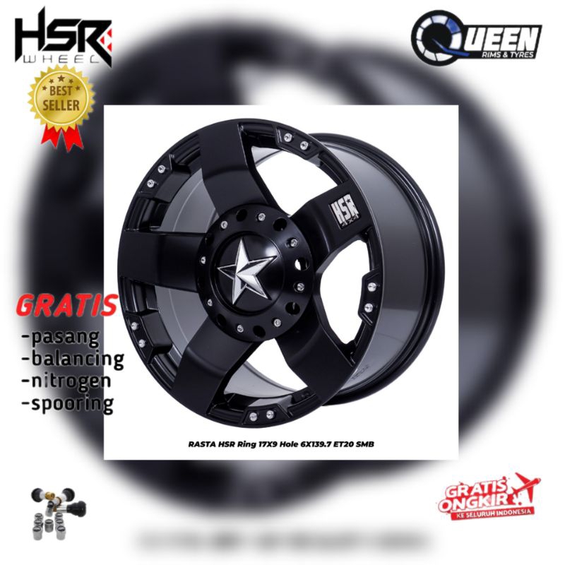 Jual VELG RACING SEMI OFFROAD R17 PCD 6x139,7 HSR RASTA untuk mobil Pajero, Fortuner, hilux, H1 ...