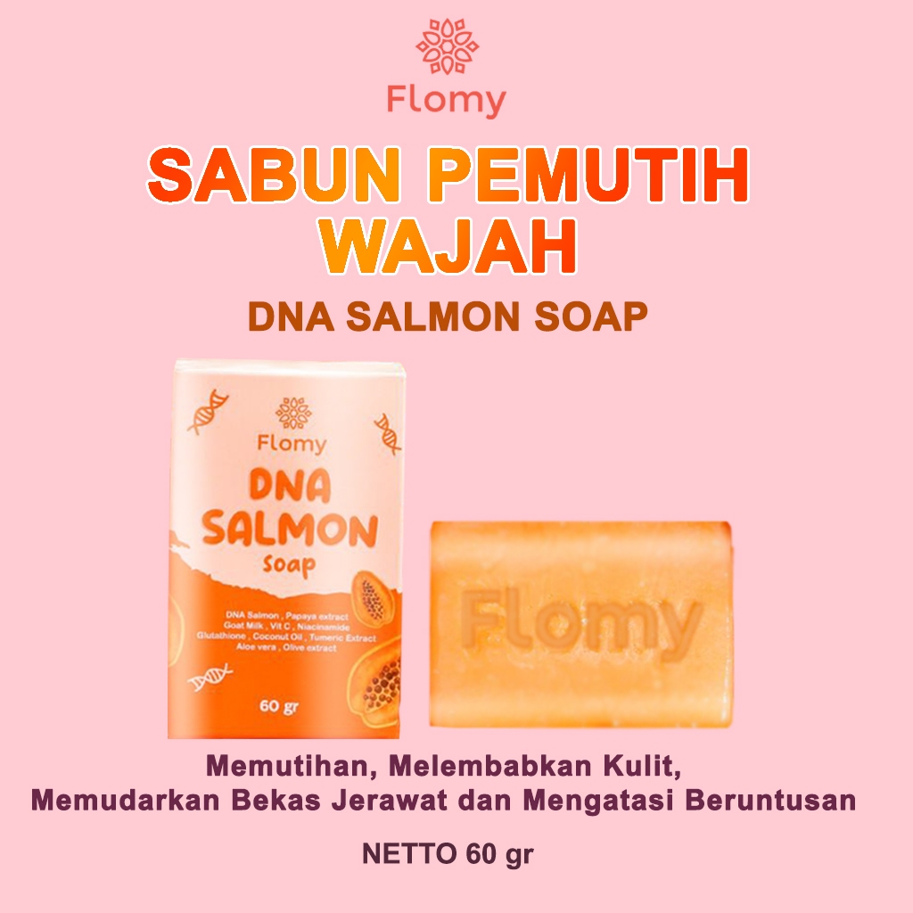 Jual Flomy DNA Salmon Bar Soap | Sabun Pemutih Wajah | Sabun Pemutih ...