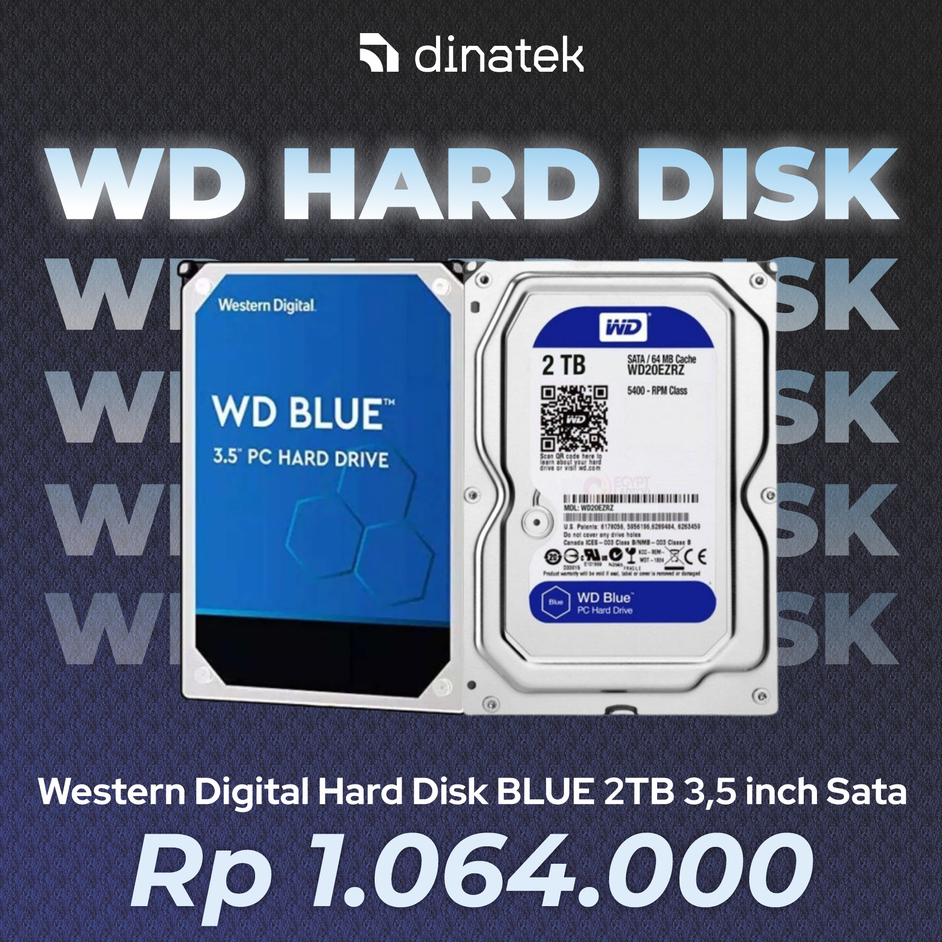 Jual Western Digital Hard Disk BLUE Drive 2 TB 3.5 inch SATA | Shopee ...