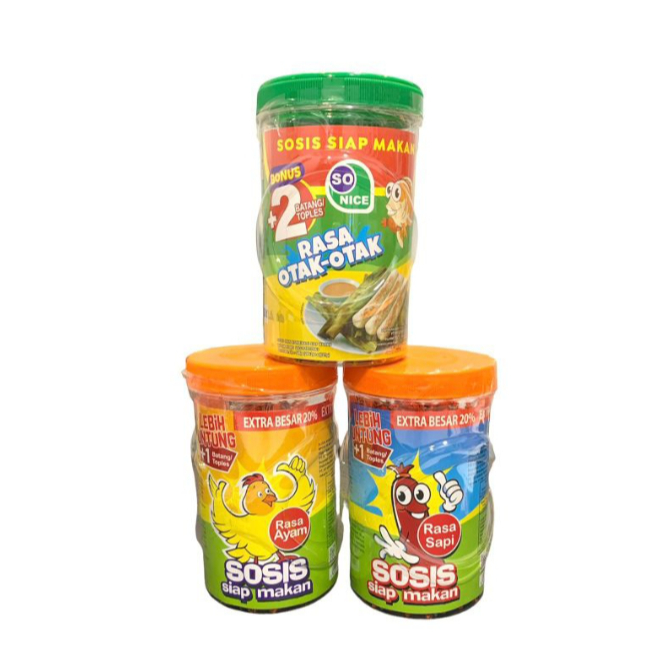 Jual WP - Sosis So Nice Siap Makan 1 Toples Rasa Ayam / Rasa Sapi ...
