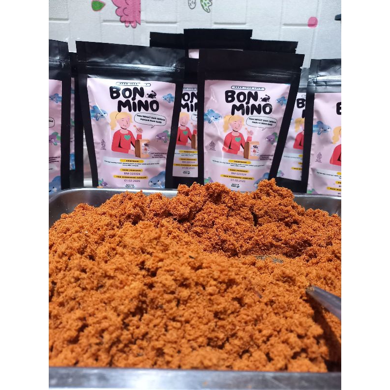 Jual Bonmino Abon ikan lele 100 gram lauk kering, praktis lezat dan ...