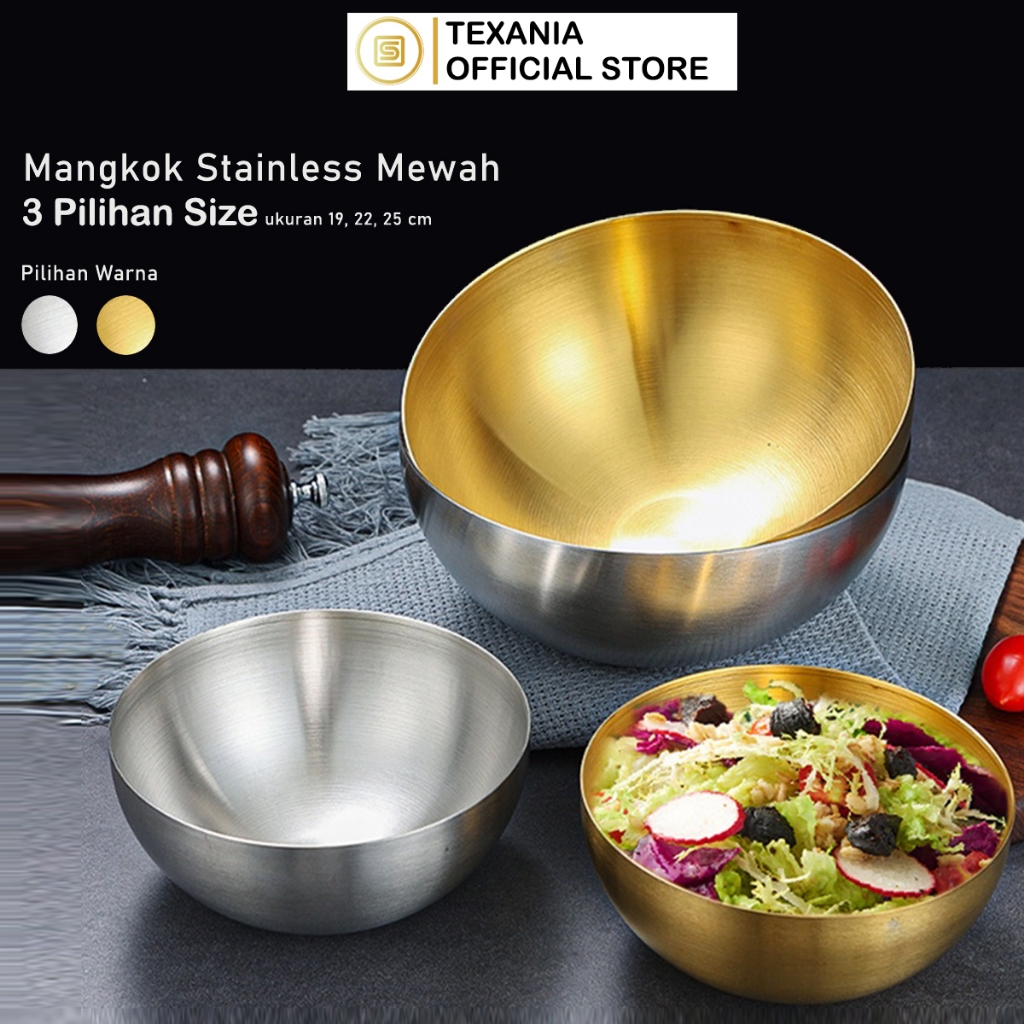 Jual TEXANIA Mangkok Sultan ala Korea Stainless Steel | Shopee Indonesia