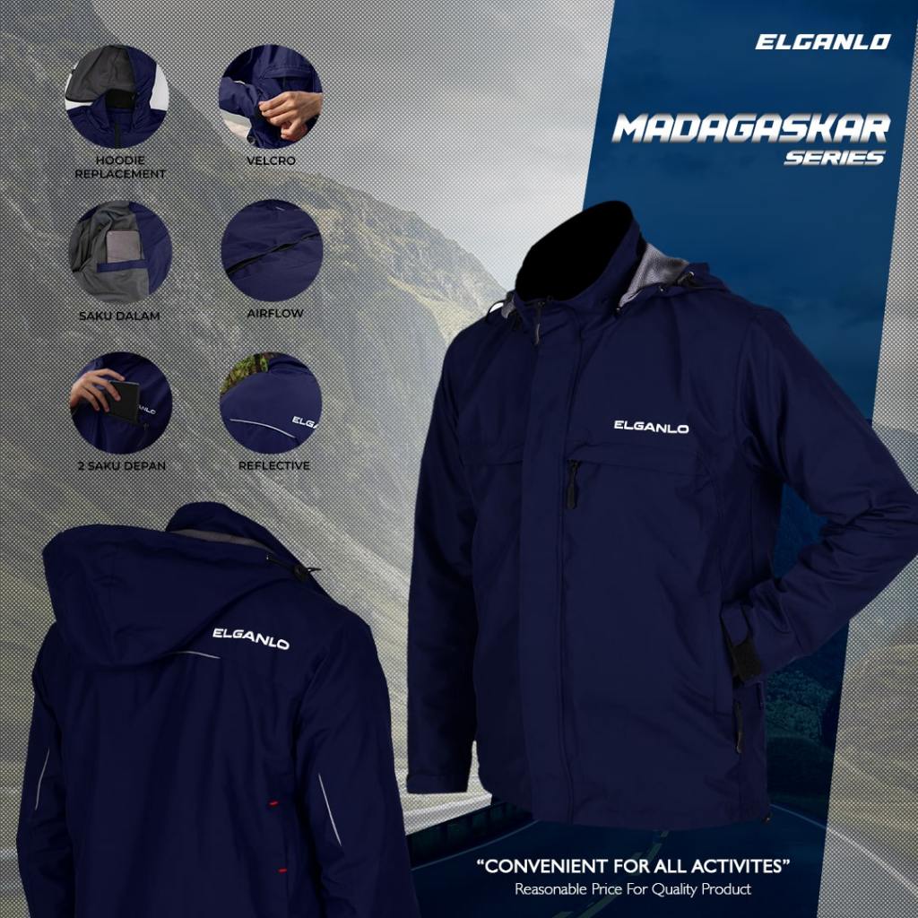 Jual Jaket Motor Tahan angin dan air Bahan zn 100% Windproof Jaket ...