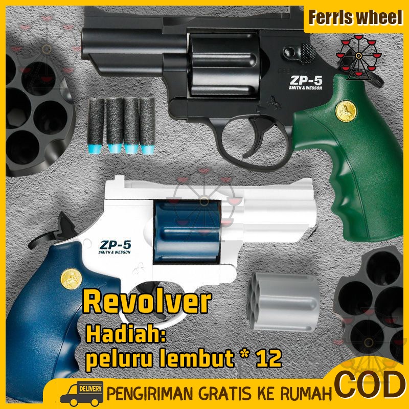 Jual ZP5 Revolver Dapat Menembakkan Peluru Lunak/Senjata Mainan/Model ...