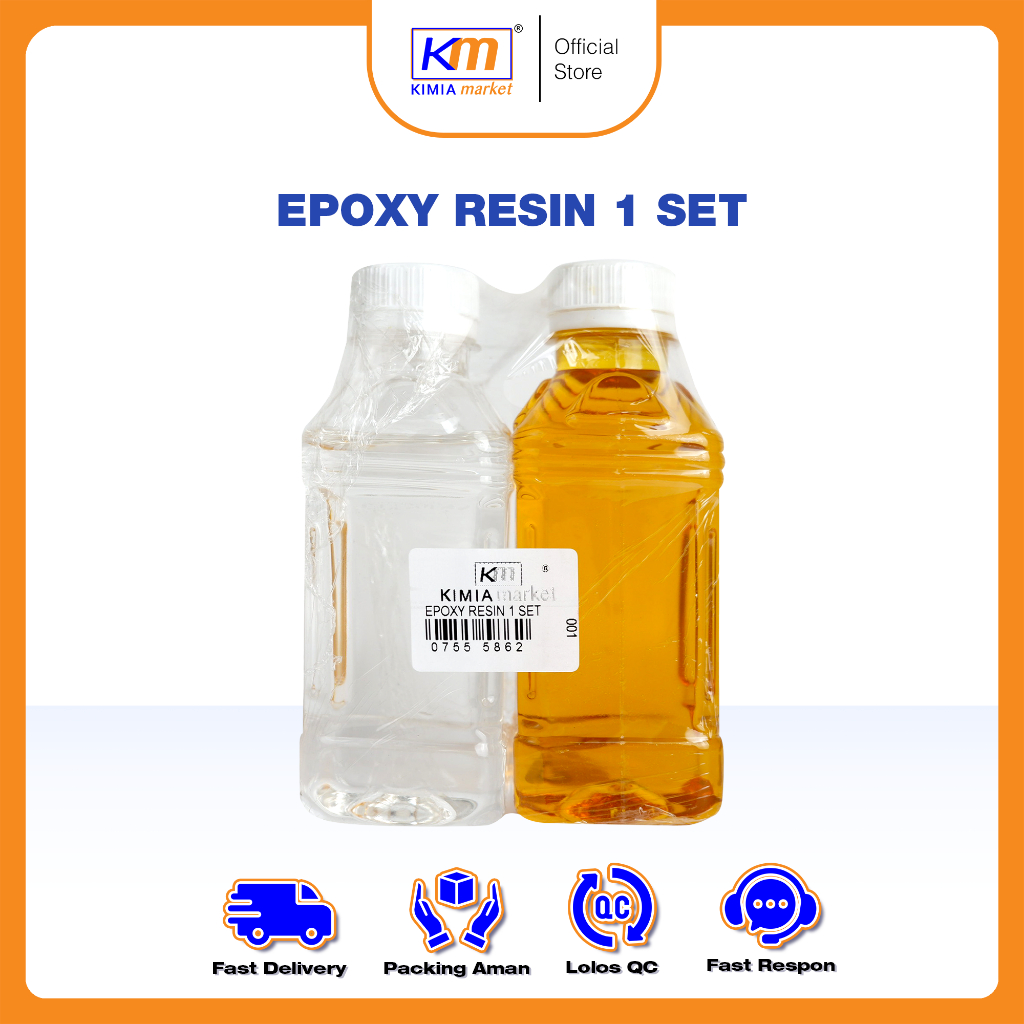 Jual Epoxy Resin set A dan Epoxy Hardener set B / Bahan untuk coating ...