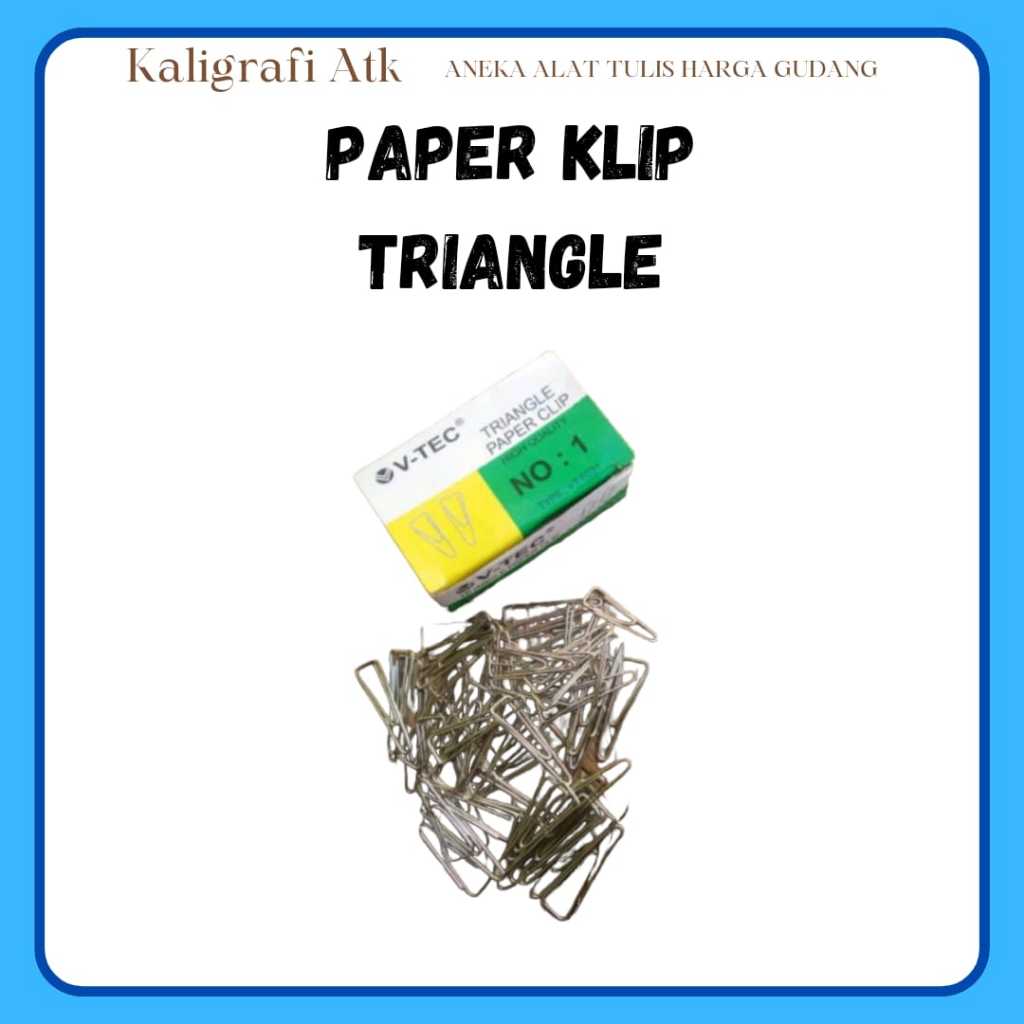 Jual Paper clip penjepit kertas triangle no.1 | Shopee Indonesia