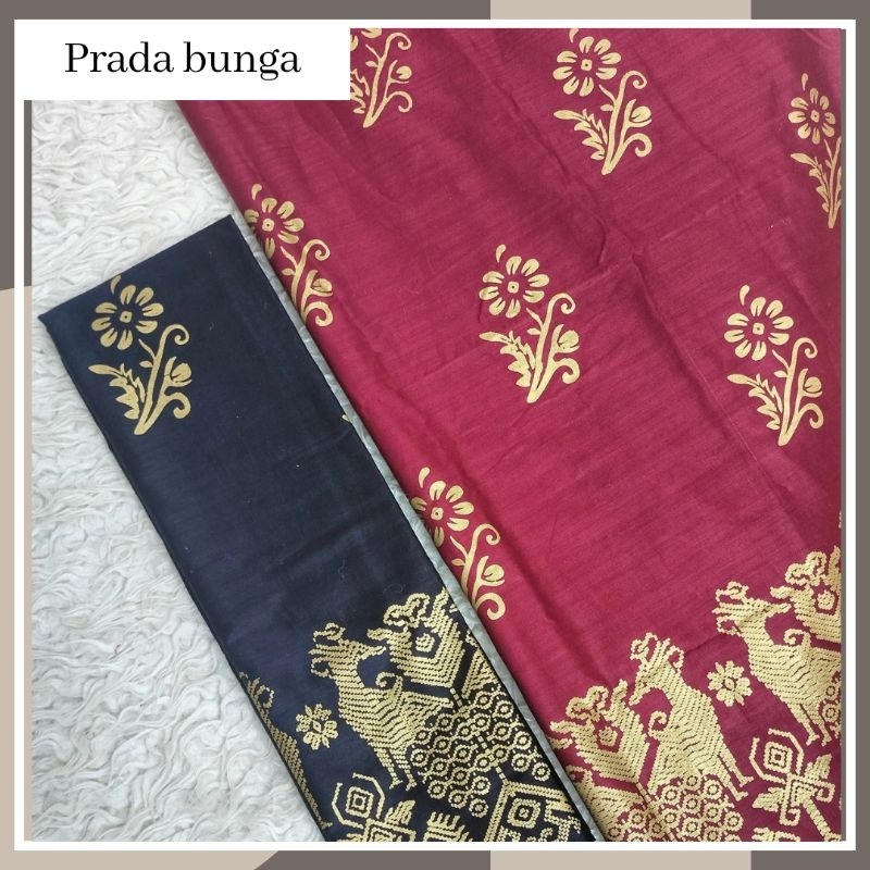 Jual KAIN BATIK PRADA BUNGA JARIK KAMEN BALI SONGKET | Shopee Indonesia
