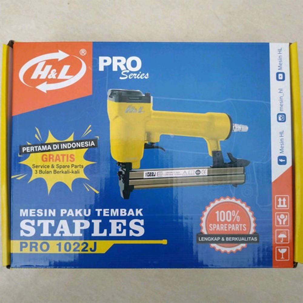 Jual H&L Air Nailer 1022J Mesin Paku Tembak Angin Kompresor Mata U ...