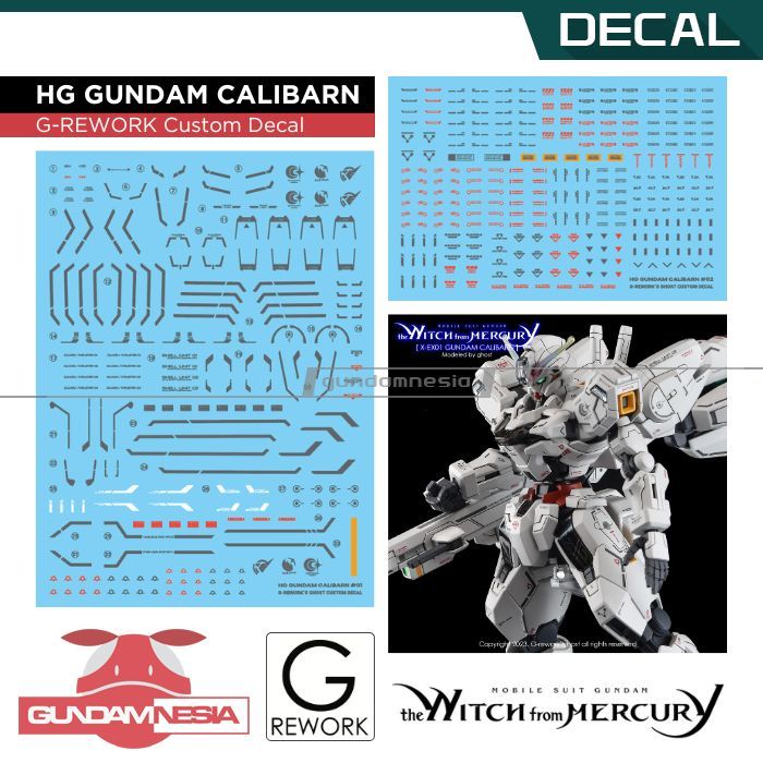 Jual G-REWORK HG Gundam Calibarn Custom Water Decal | Shopee Indonesia