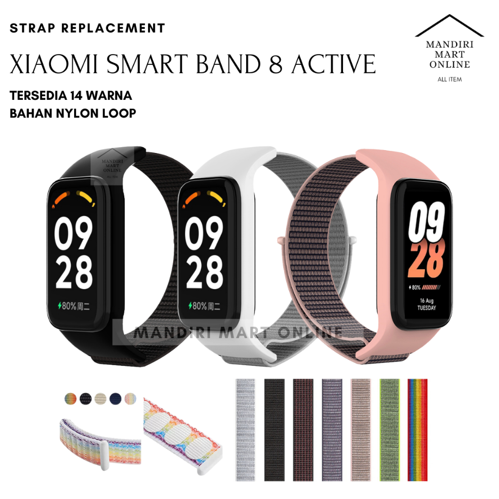 Jual Strap Xiaomi Smart Band 8 Active Nylon Tali Pengganti Redmi Band 2 Bahan Nilon | Shopee ...