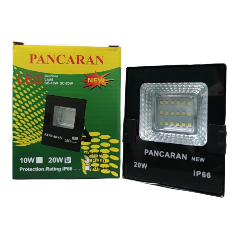 Jual Lampu Sorot LED 10W-200W Cahaya Putih / Kuning / Lampu Tembak Flood Light / Merk Pancaran ...