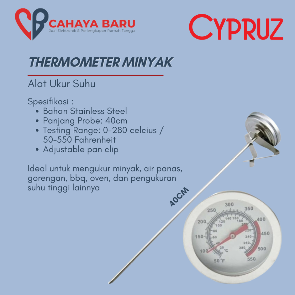 Jual THERMOMETER MINYAK 40CM | Shopee Indonesia