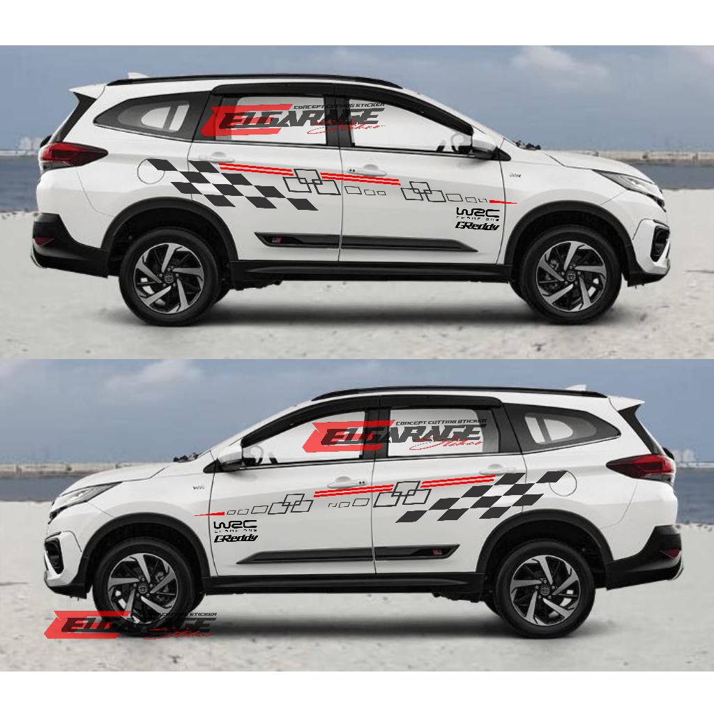 Jual Stiker mobil rush sticker mobil toyota rush sticker body samping ...