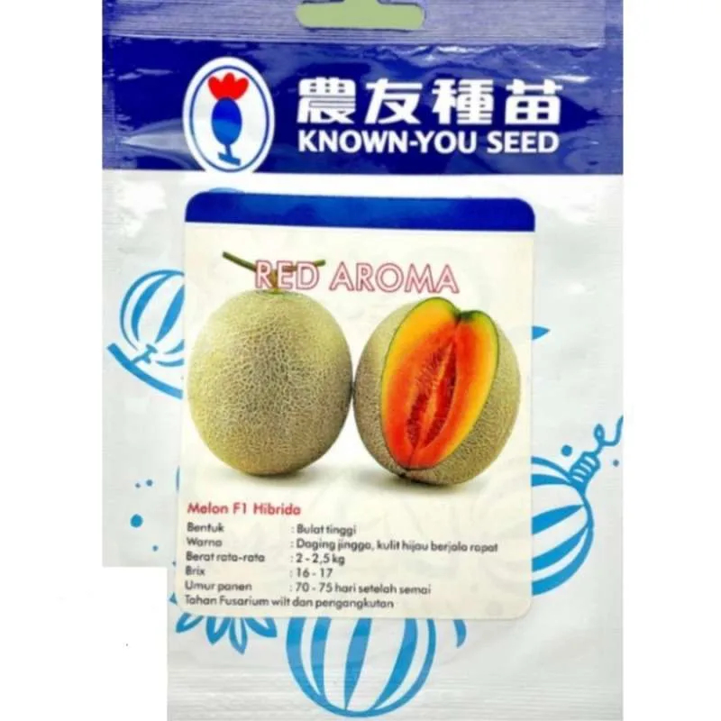 Jual Benih Melon RED AROMA 100 biji Known You Seed - bibit melon oranye ...
