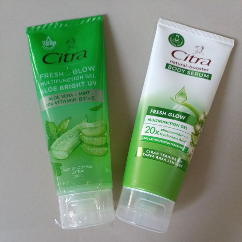 Jual CITRA Fresh Glow Multifunction Gel Aloe Bright UV 100ml-180ml ...