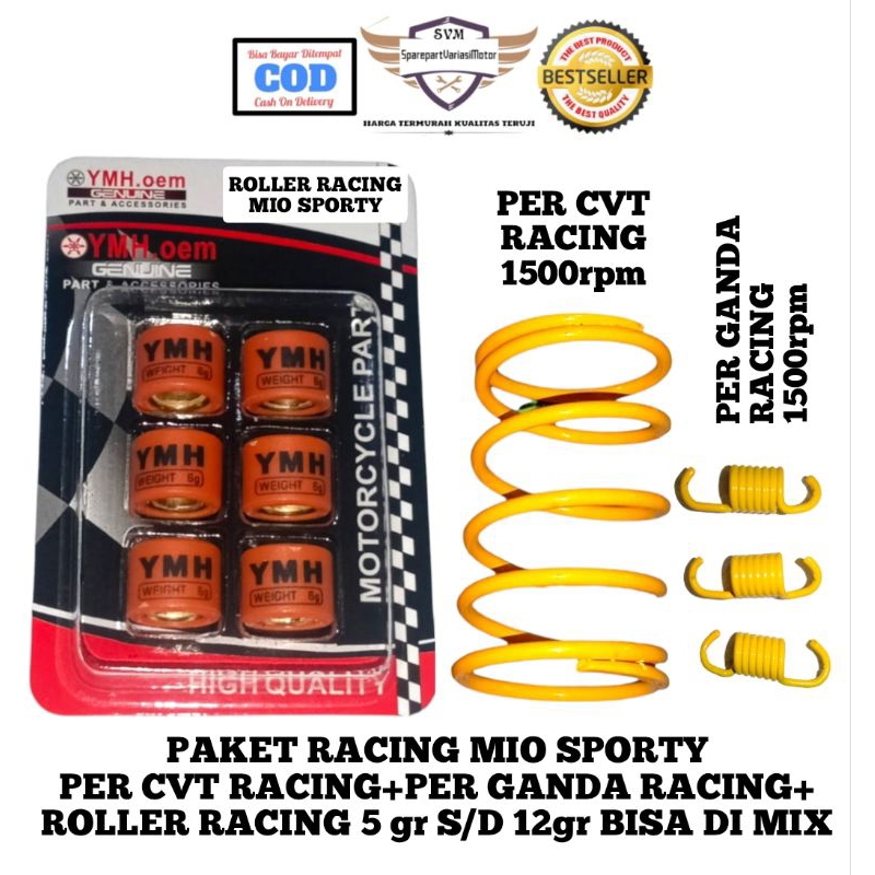 Jual PAKET PER CVT RACING PER GANDA RACING ROLLER RACING MIO SPORTY MIO ...