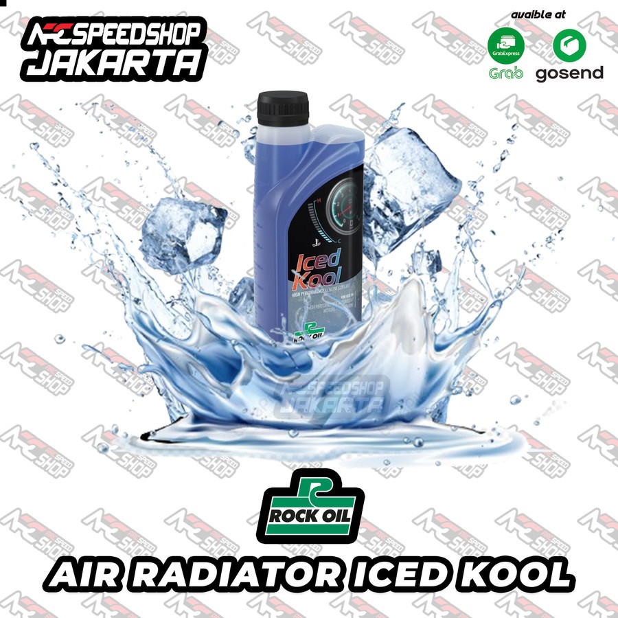 Jual AIR RADIATOR ROCK OIL ICED KOOL 1LITER ENGINE COOLANT ROCK OIL ...