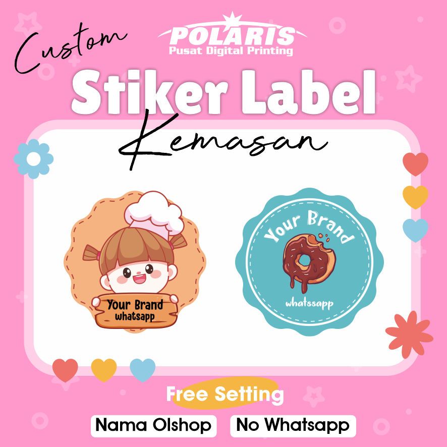 Jual Stiker Label Makanan Custom / Stiker Brand Untuk Jualan Bahan ...