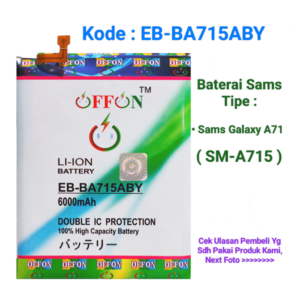 Jual Baterai Doublepower Samsung Galaxy A71 SM-A715 EB-BA715ABY Batre Double power Battery ...