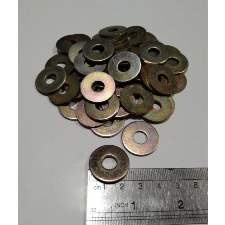 Jual 50 pcs Ring plat m8 x 23 mm kuning tebal ( untuk baut 12 dan 13 ...