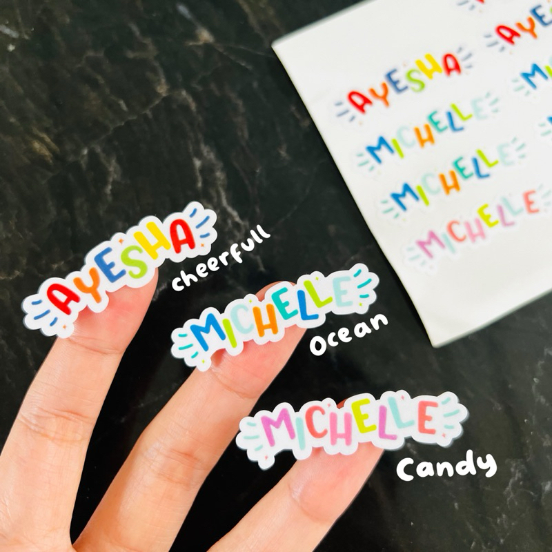 Jual STICKER LABEL NAMA PALETTE Edition Part 2 CUTE NAME custom ...