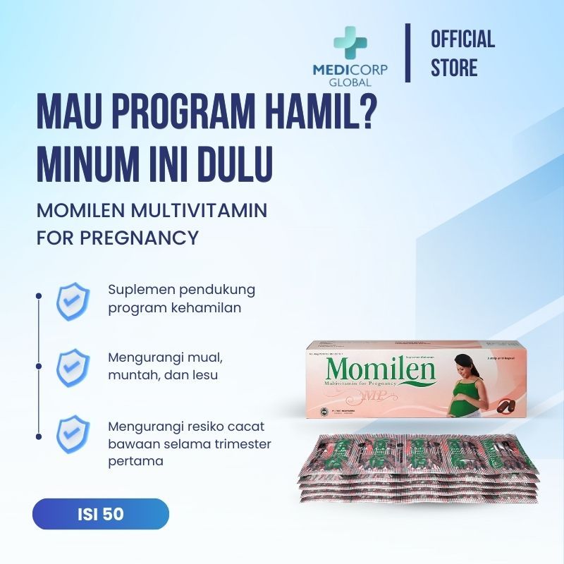Jual [MEDICORP] Momilen MP asam folat imunitas ibu hamil anti mual ...