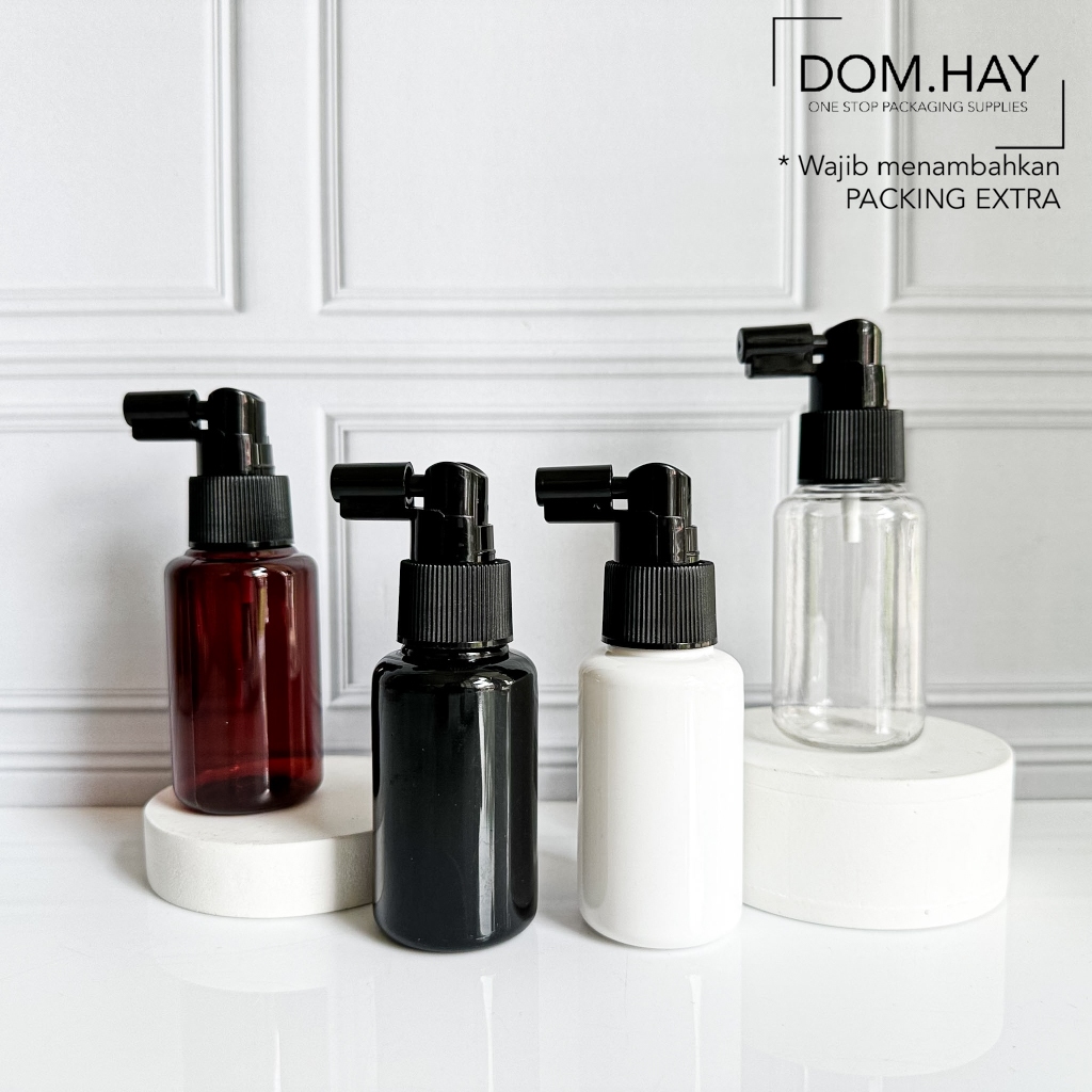 Jual Botol Spray Long Nozzle Hitam 70ml Tubular Plastik PET Botol ...