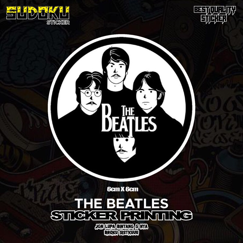 Jual STICKER STIKER PRINTING BAND THE BEATLES VIRAL | Shopee Indonesia
