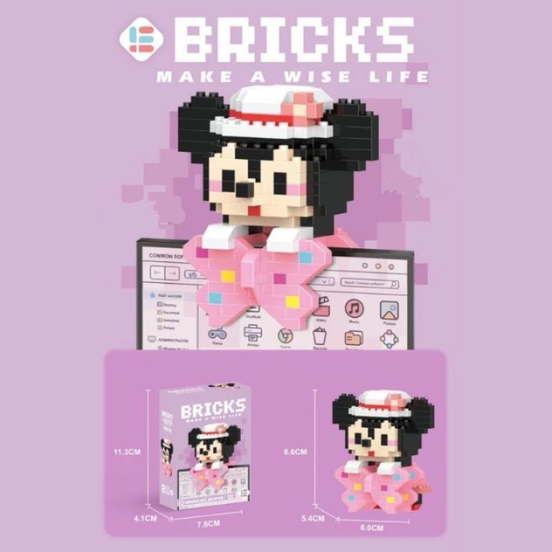 Jual Bricks Toys Karakter Kartun Balok Puzzle Mini Karakter Mainan Anak ...