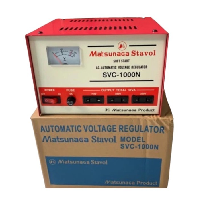 Jual Stavolt Stabilizer Voltage 1000W 1000 Watt 1000VA MATSUNAGA | Shopee Indonesia