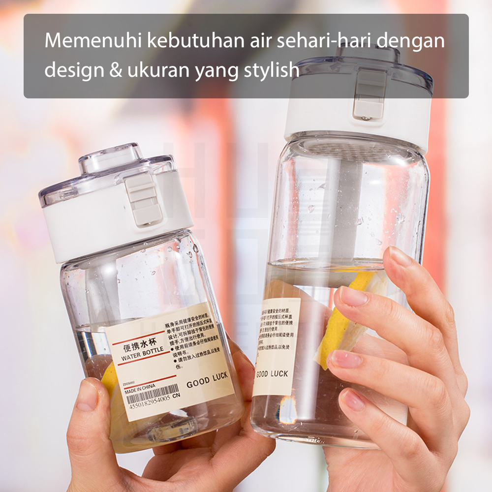 Jual Botol Minum Putih Transparan Bening Estetik Botol Air Minum 350 ...