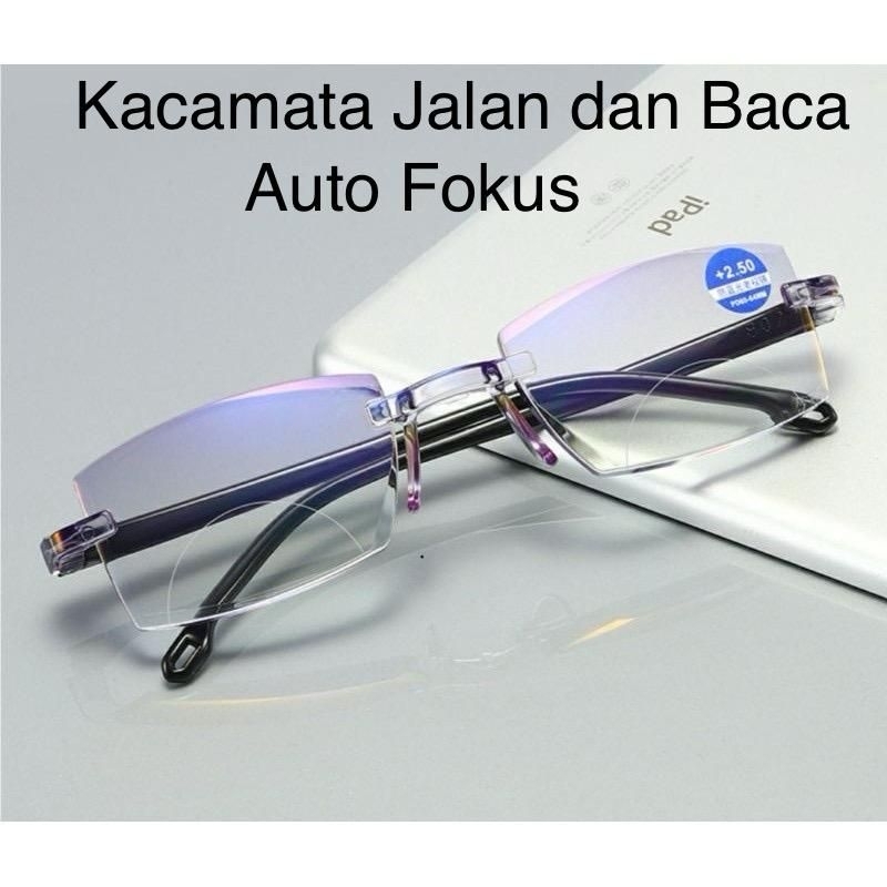 Jual Kacamata Jalan dan Baca Auto Fokus Bifokal dua fungsi#811 | Shopee ...