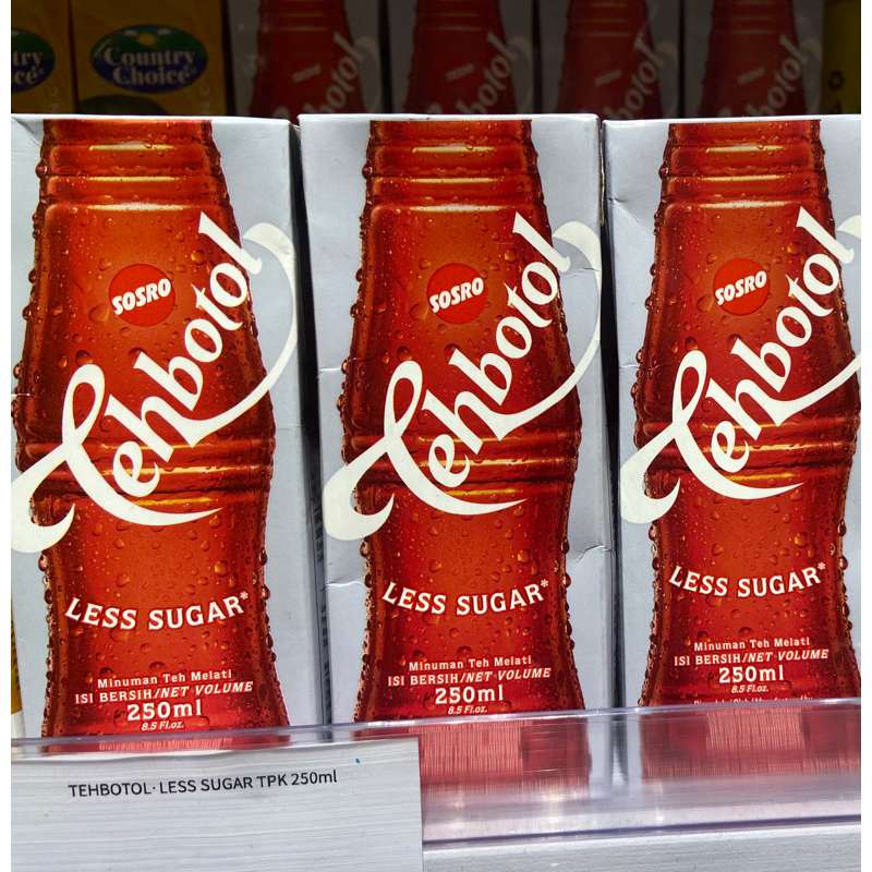 Jual TEH BOTOL KOTAK LESS SUGAR uk. 250ml (isi 24) | Shopee Indonesia