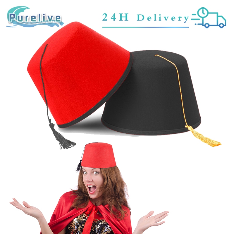 Jual Topi Turky Peci Kopiah Songkok Topi Aladin Turkish Cap Red Fez Hat ...