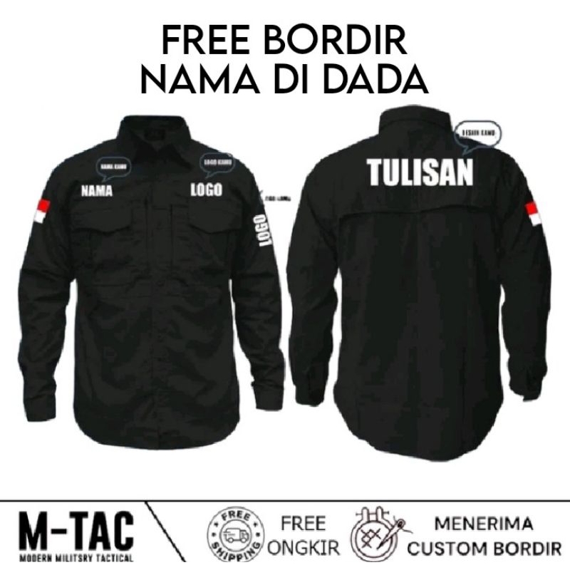Jual Kemeja Tactical Mtac Lengan Panjang + Bordir Nama | Kemeja ... Jual Kemeja Tactical Mtac Lengan Panjang + Bordir Nama | Kemeja ...