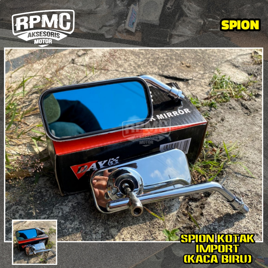 Jual SPION KOTAK DAY IMPORT CB FULL CROM BESI KACA BENING BIRU SPION ...