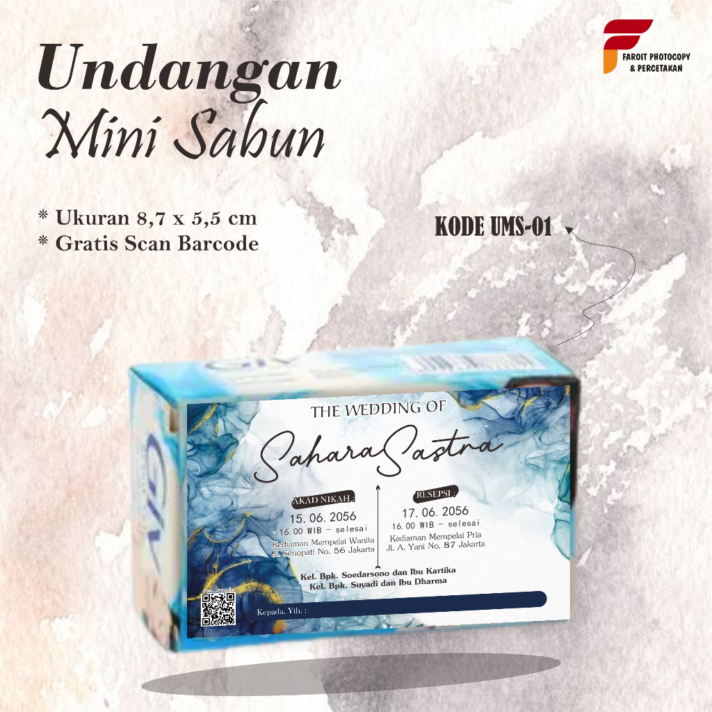 Jual Undangan Pernikahan Sabun Mini Murah Meriah Simple Elegant ...