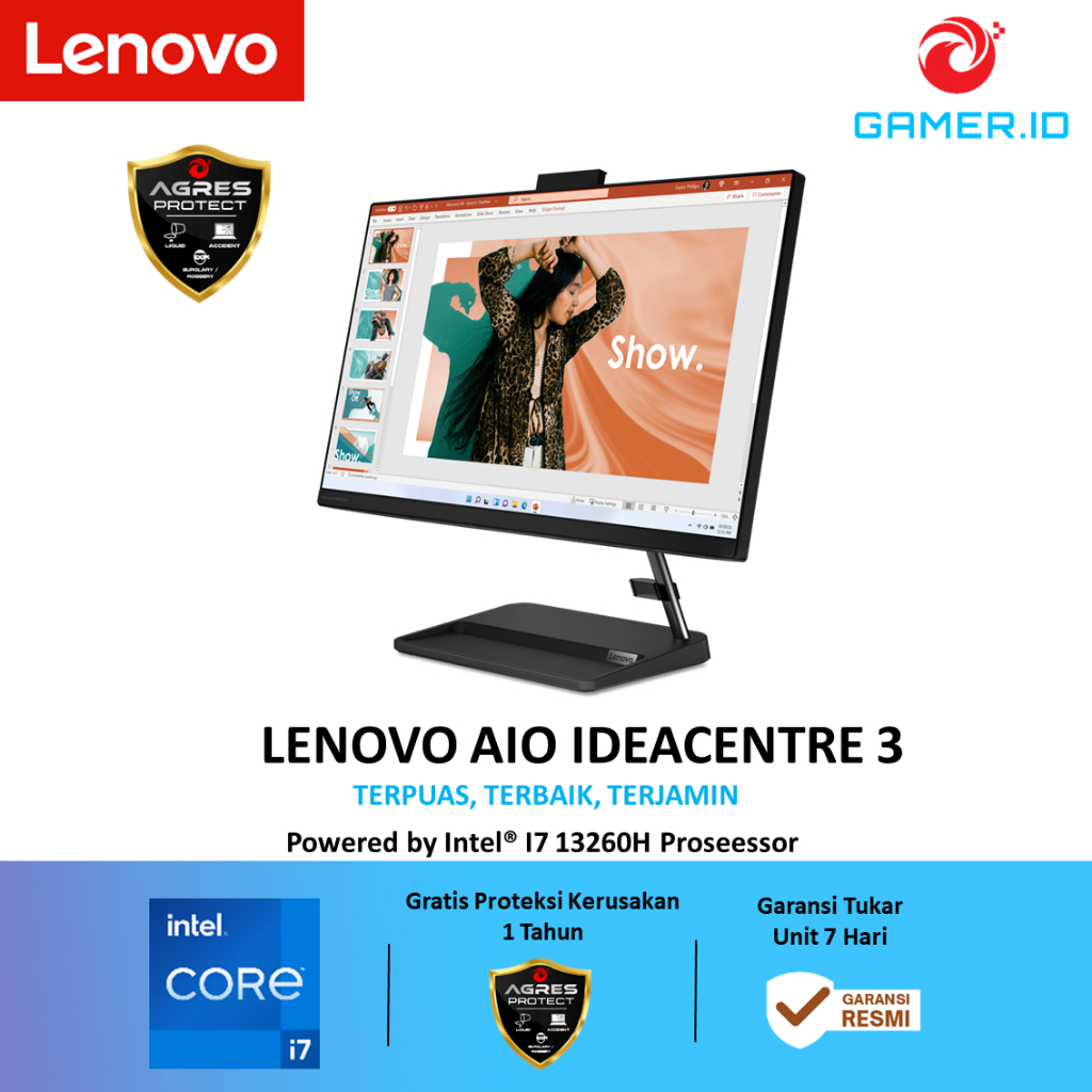Jual LENOVO AIO IDEACENTER 3 24 I7 13260H MX550 4GB/ 8GB 512GB W11+OHS ...