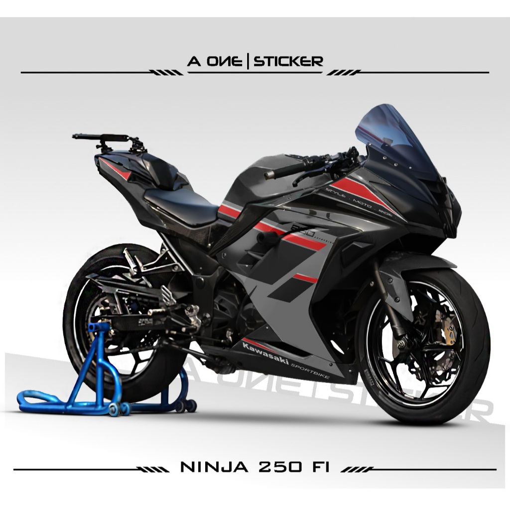 Jual STRIPING SEMIFULL NINJA 250 FI MOTIF A26 / STICKER / STOCK DECALS ...