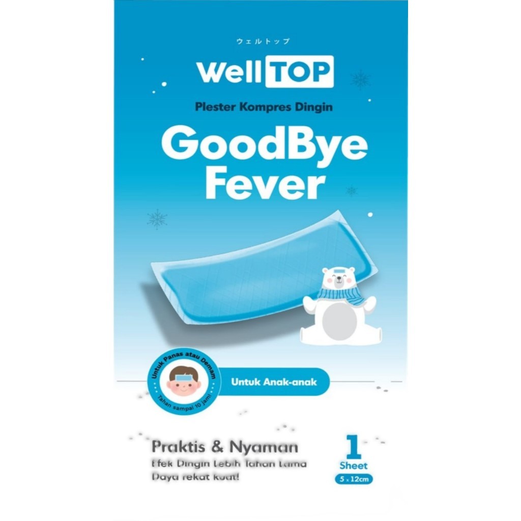 Jual WellTop Plester Kompres Dingin GoodBye Fever Untuk Anak Anak Tahan ...