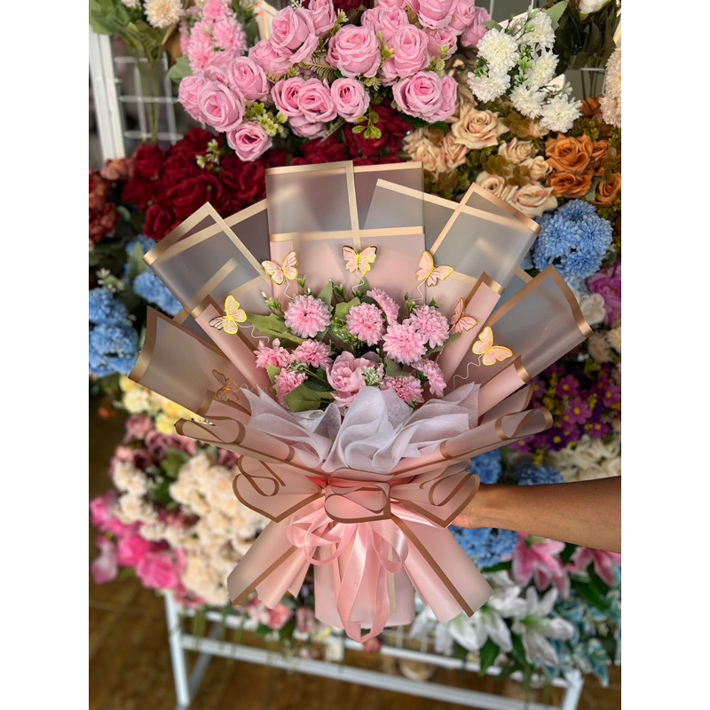 Jual bucket bunga kupu-kupu | bucket bunga palembang | bucket bunga ...