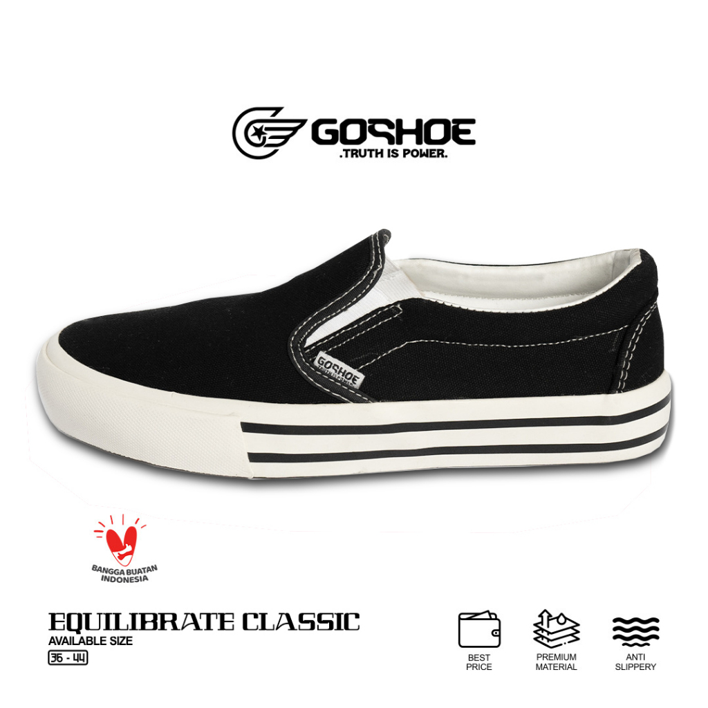 Jual Sepatu Goshoe - Slip On Equil Brate Classik | Sepatu Pria Wanita | Shopee Indonesia